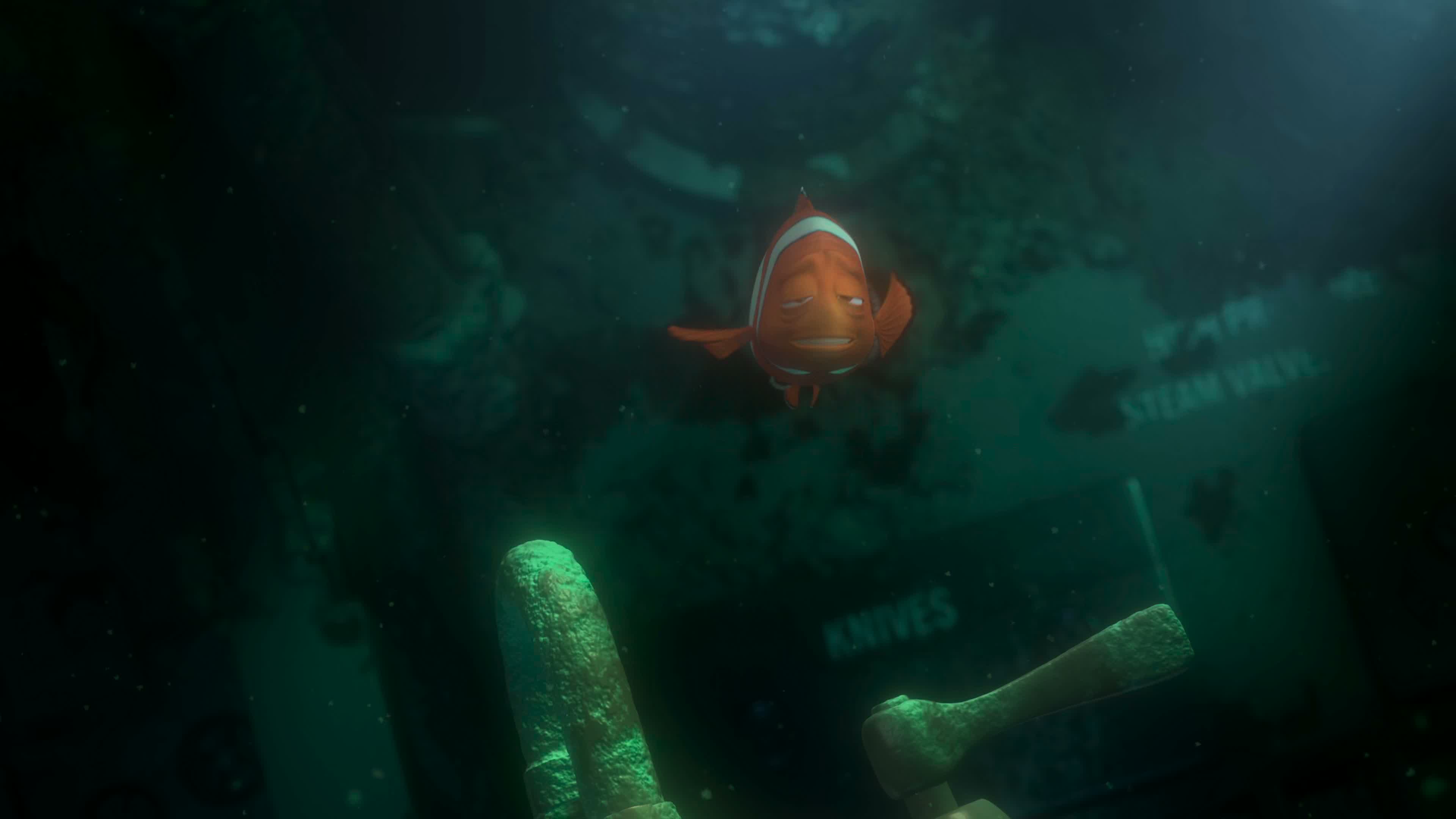 - A clown fish? Really?- Go on. Tell us a joke. - Finding Nemo | Clip.Cafe