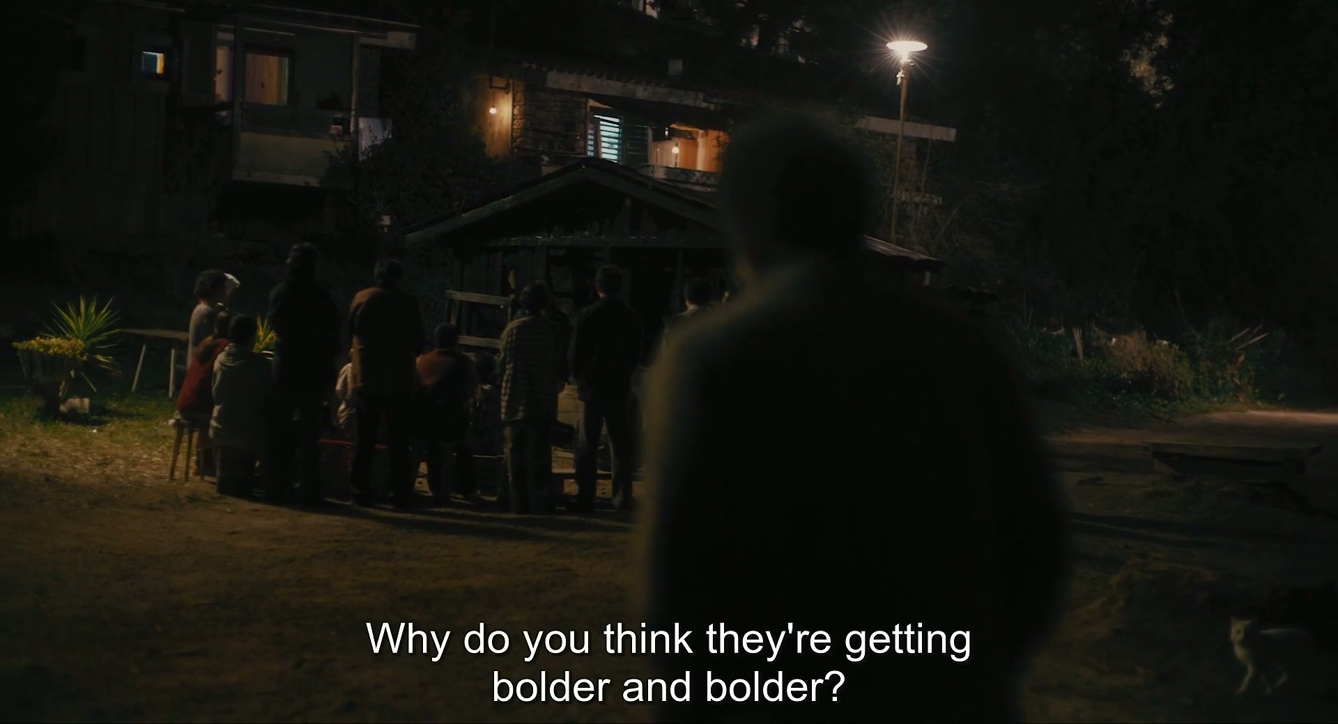 "{\an8}Why do you think they're gettingbolder and bolder?" - Minamata quote