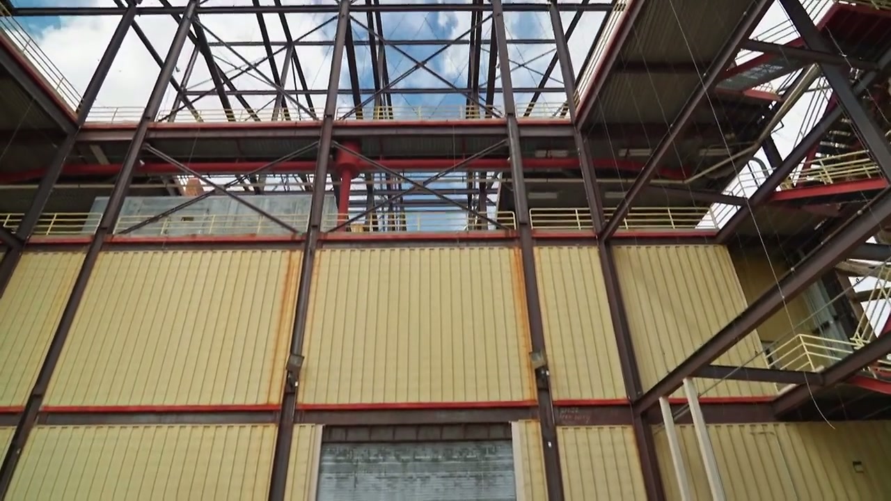 The wedge buildingon this side, was used forthe instrumentation that ...