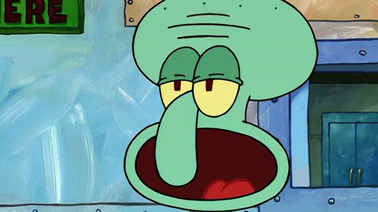 Cashier Squidward Tentaclesand fry cook SpongeBob SquarePants regularly ...