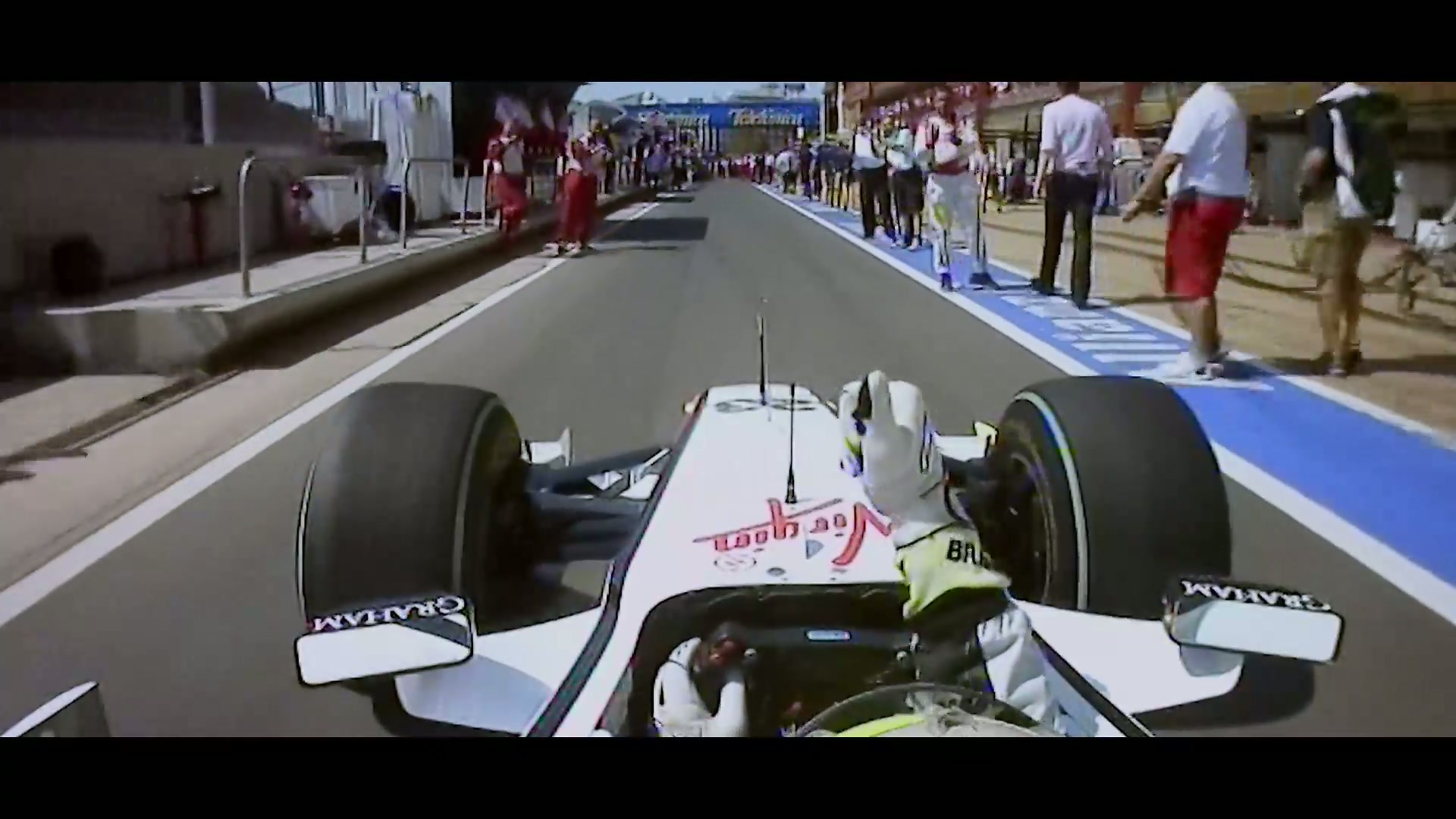 And how popular is that?Look, as he goes down the pit lane, how many ...