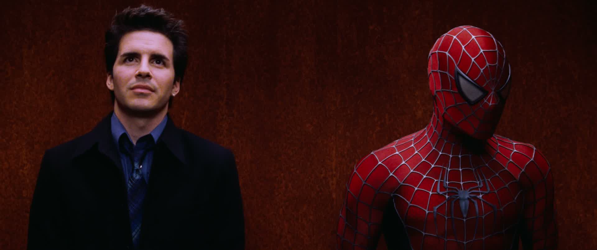Cool Spidey outfit. Thanks. Where'd you get it? I made it. Hmm. Looks ...