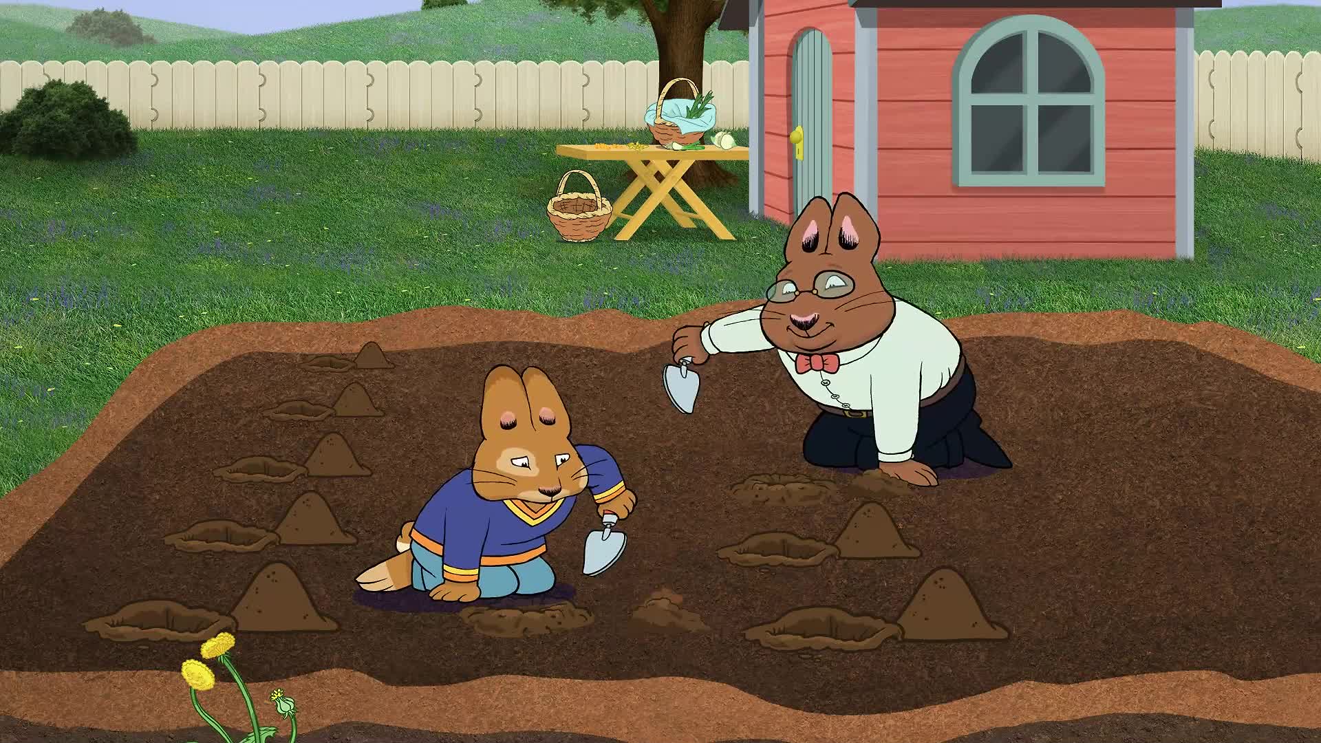 Dirt Digger! Now where's my Dump Truck? - Max and Ruby | Clip.Cafe