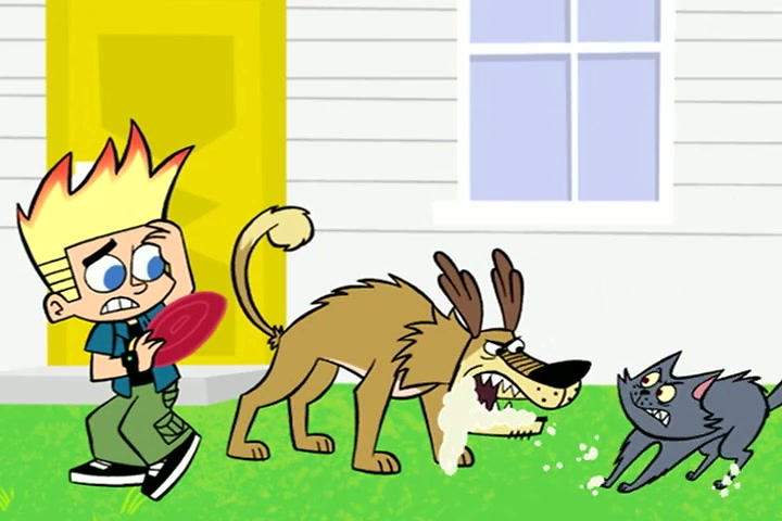 - (DUKEY GROWLS)- (CAT YOWLS) Thanks, buddy. - Johnny Test | Clip.Cafe