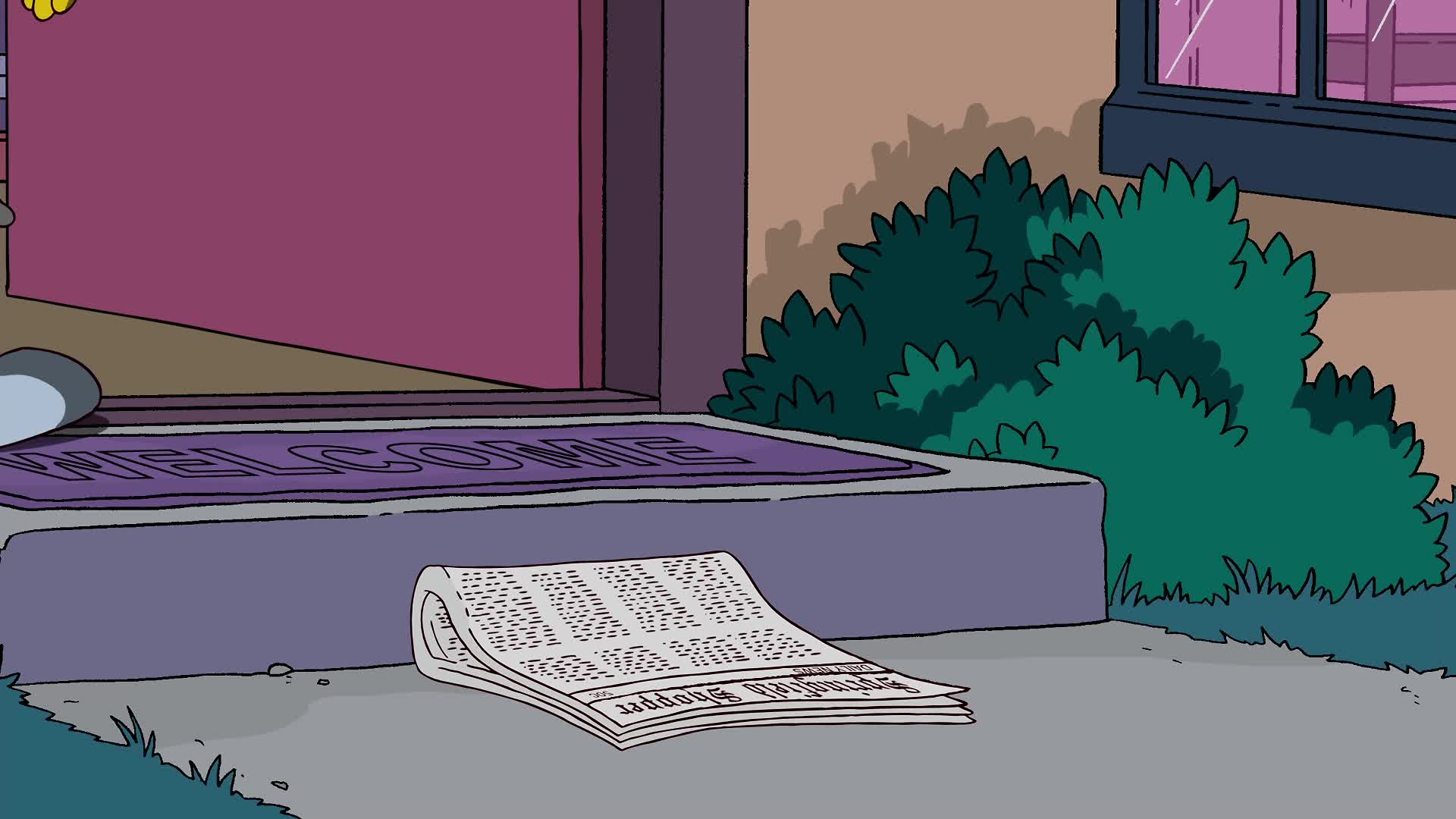Great day to be alive. Ah, the paper's here. -Morning, Marge.-(screams ...