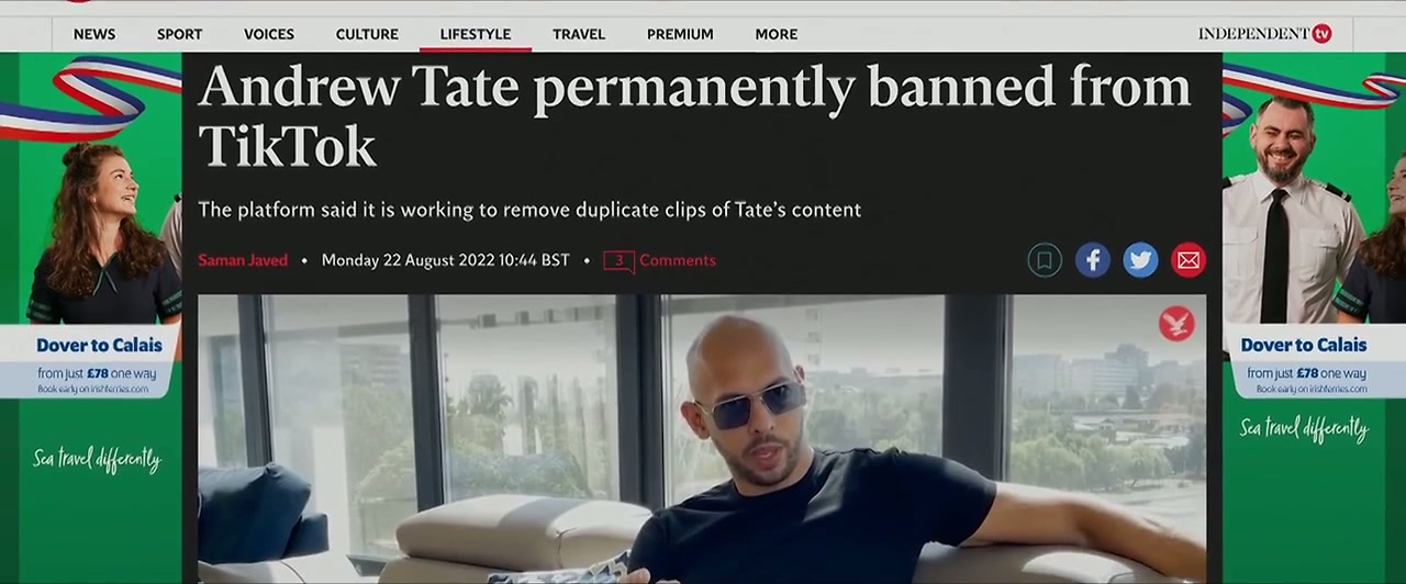 Shortly after Tatehad been deplatformed, we approached Tate for a ...