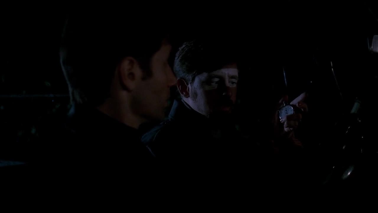 "He'll double back in 54 seconds. Frohike, where are you guys? In the K ...