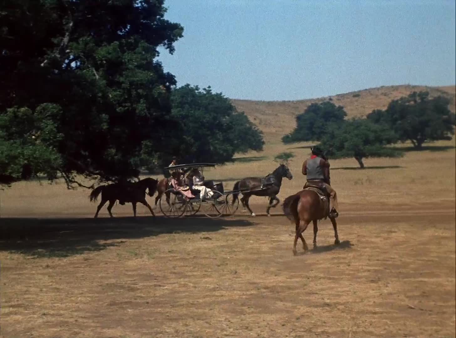 "Hey, Molly!Pull up the horses! I promised the girlssome fancy ropin ...