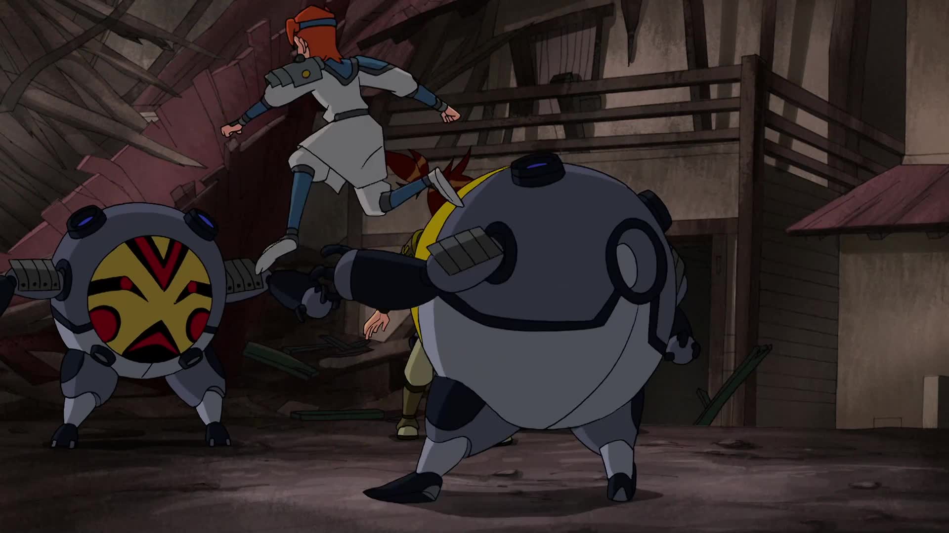 HYAH! UH! UH! OH, MAN. THERE ARE TOO MANY. WE NEED TO FIND AN-- AKENI ...