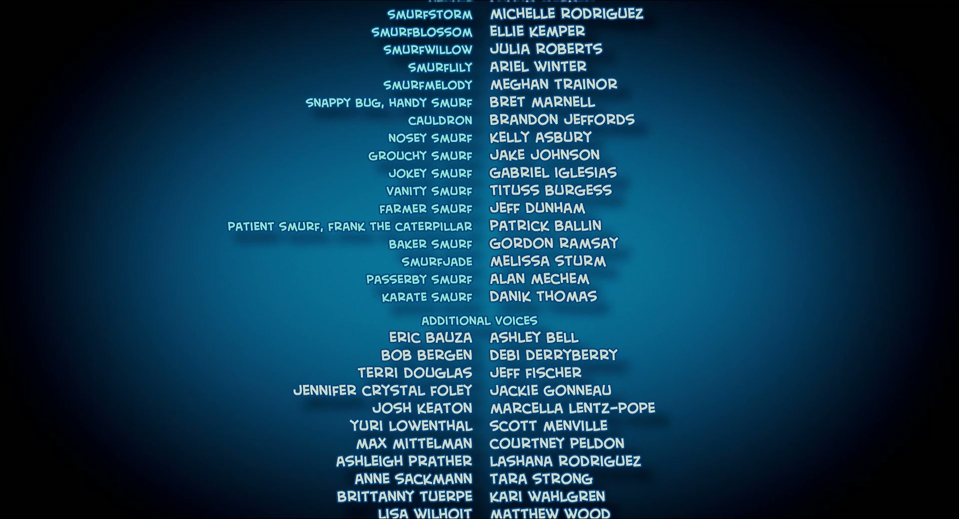 "I see my name, I see Brandon's name." - Smurfs: The Lost Village quote
