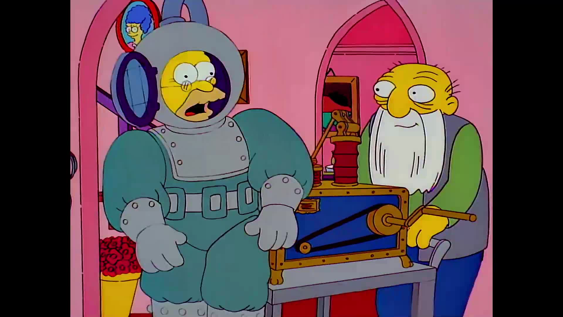 I'll save Homer. All I needs is four stout mento work the bellows. No ...
