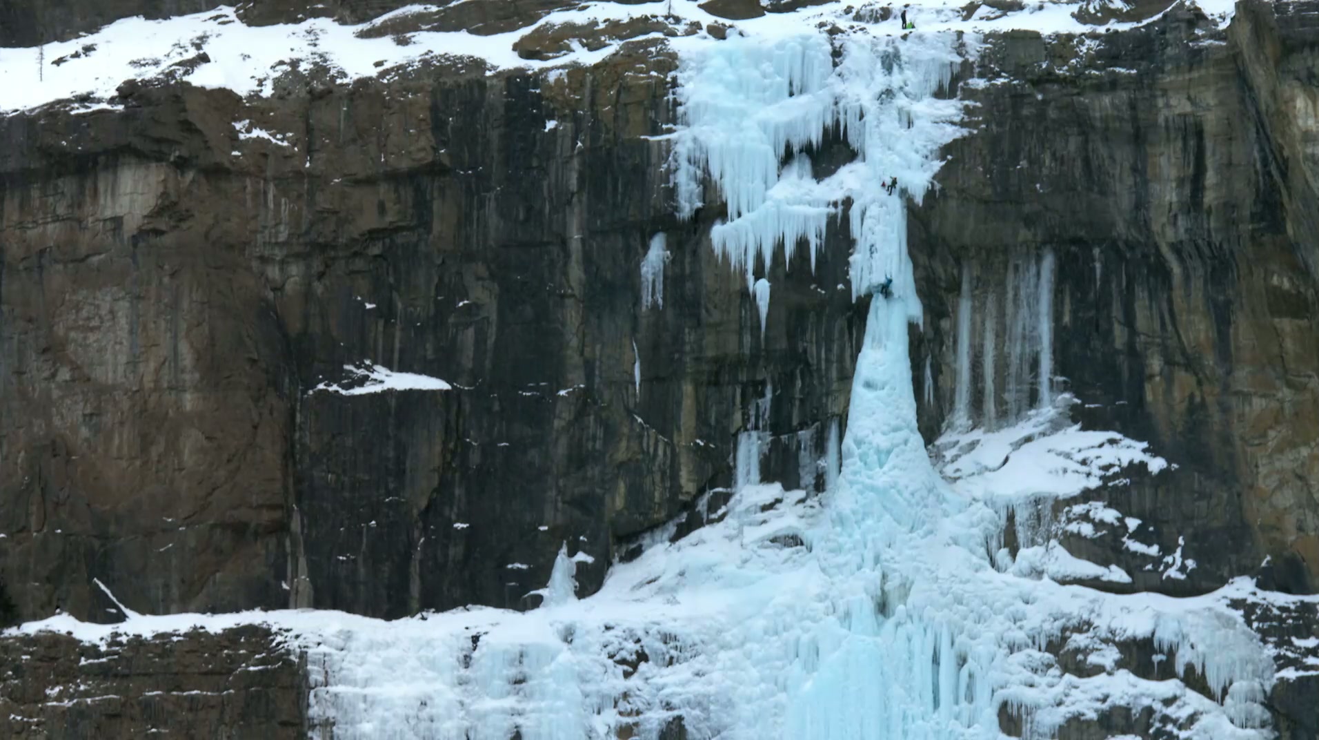 Marc doesn't just solo the ice, he goes upand solos like mixed routes ...
