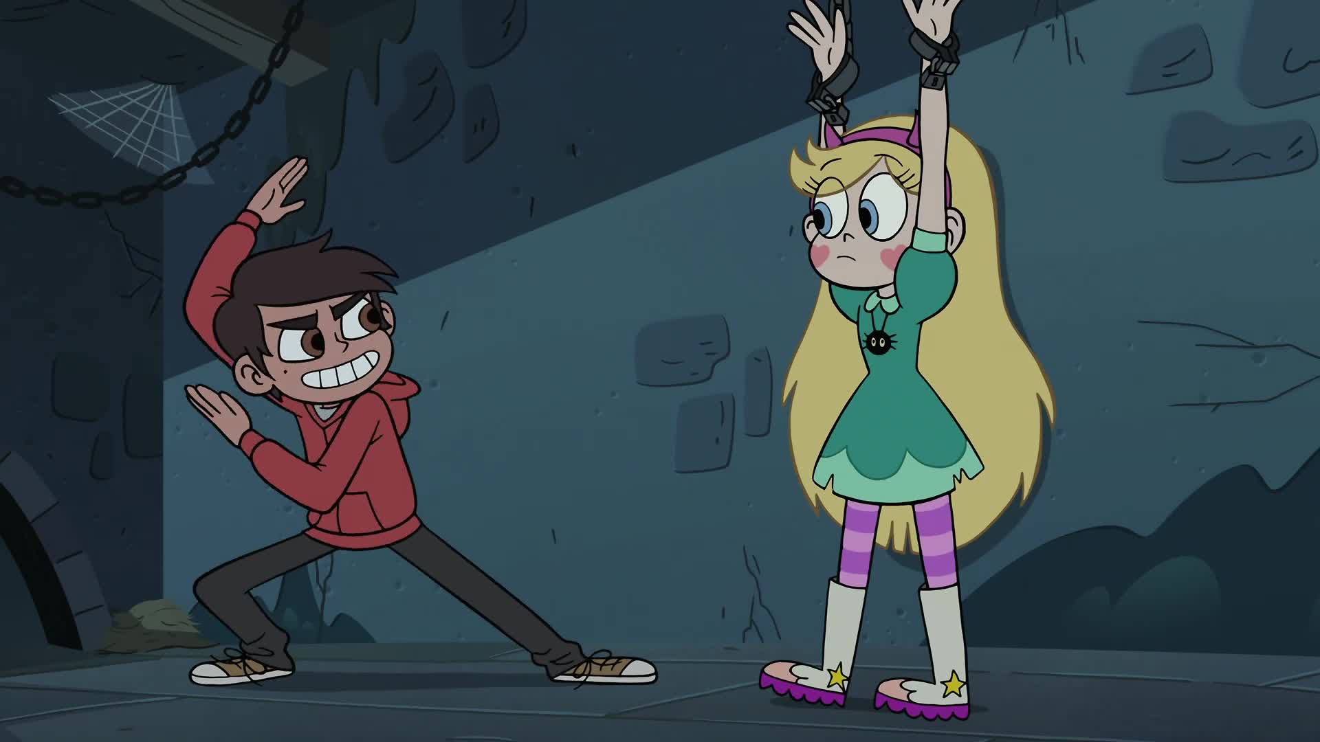 Marco?Star! Hai-yah! Ow ow ow ow ow ow! Okay, that was dumb.Probably ...