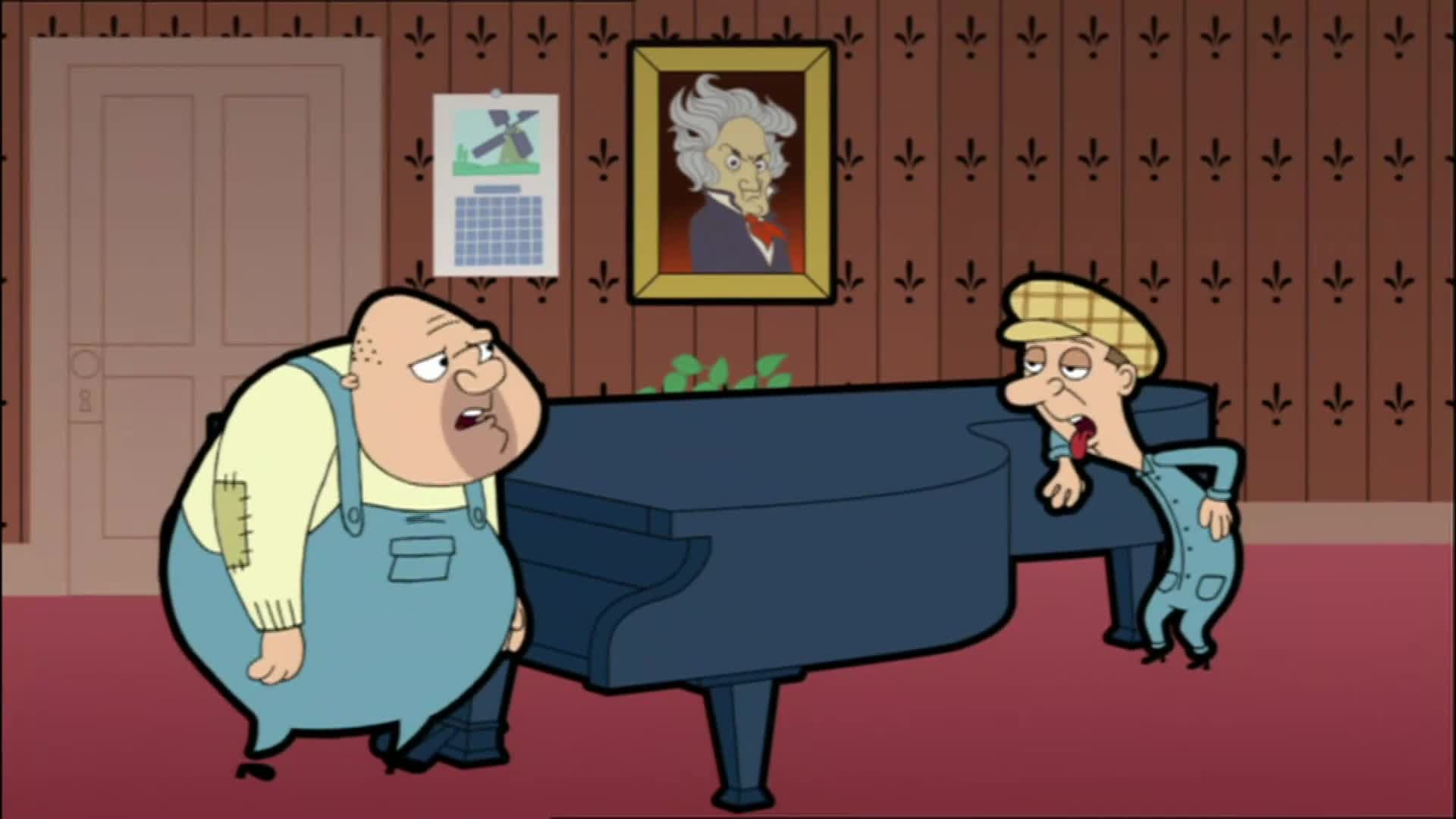 Here we go, then. Oh, dear. Hmm. Hmm. Try--Try there. - Mr. Bean: The ...