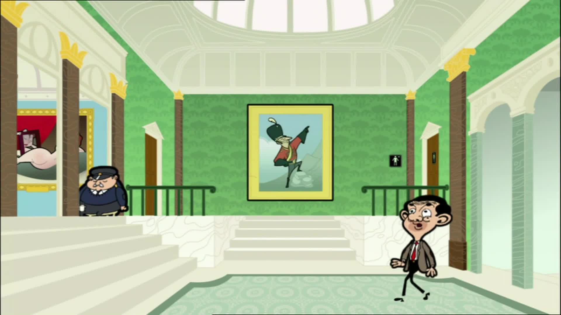 Oh, hmm. What's he looking at? Oh. Hey. What? Oh. Ah. - Mr. Bean: The ...