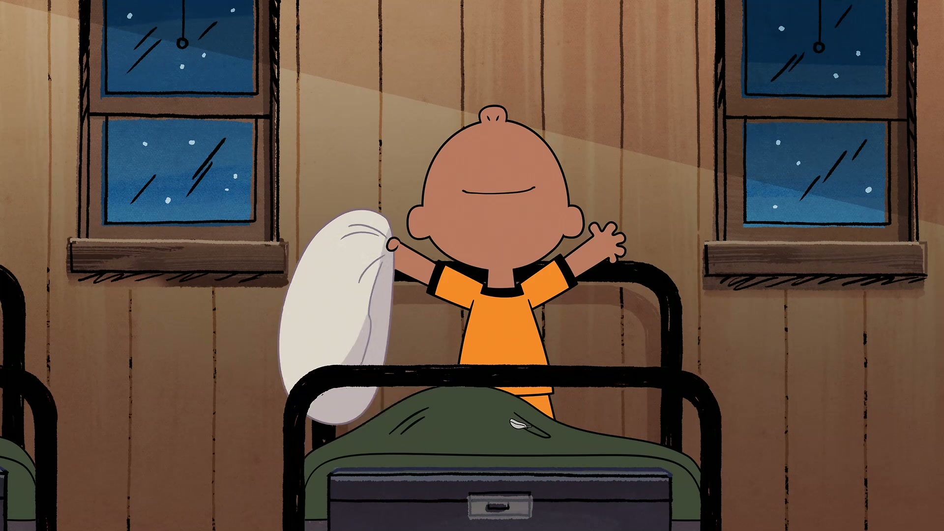 Pillow fight! Gotcha. Yeah. - Camp Snoopy | Clip.Cafe