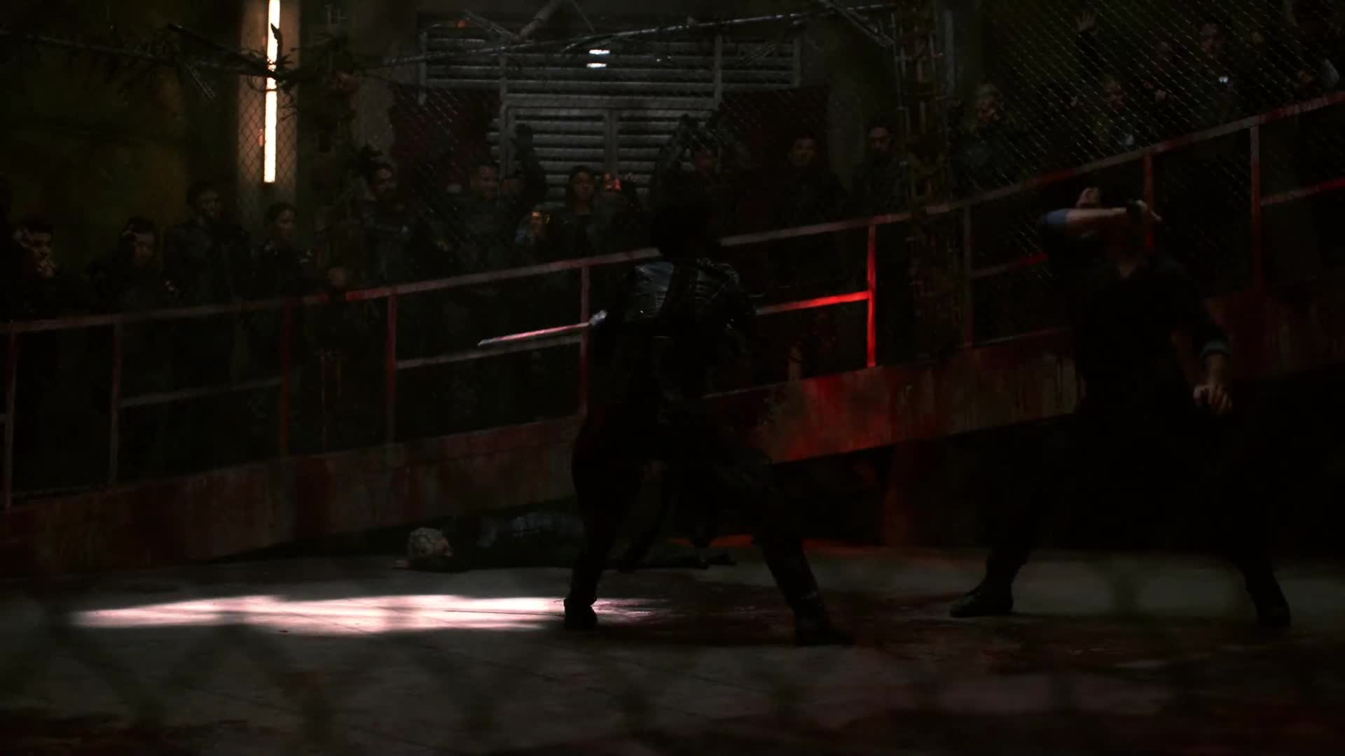 RAAGH! HYAH! YAH! YAH! RRGH! AGH! - The 100 | Clip.Cafe