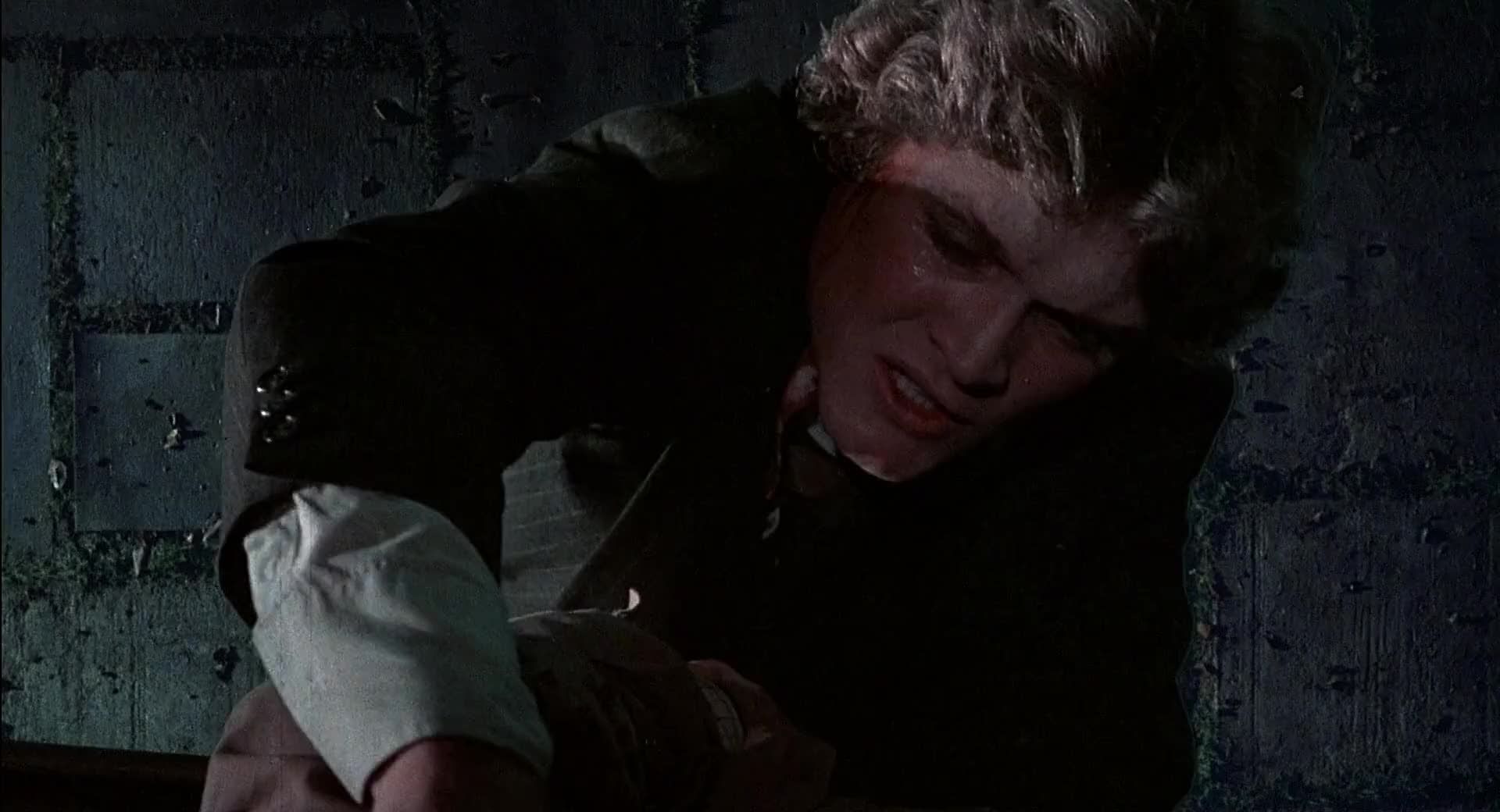 Reach up with your other hand. Come on. Grab ahold of my jacket. Climb ...