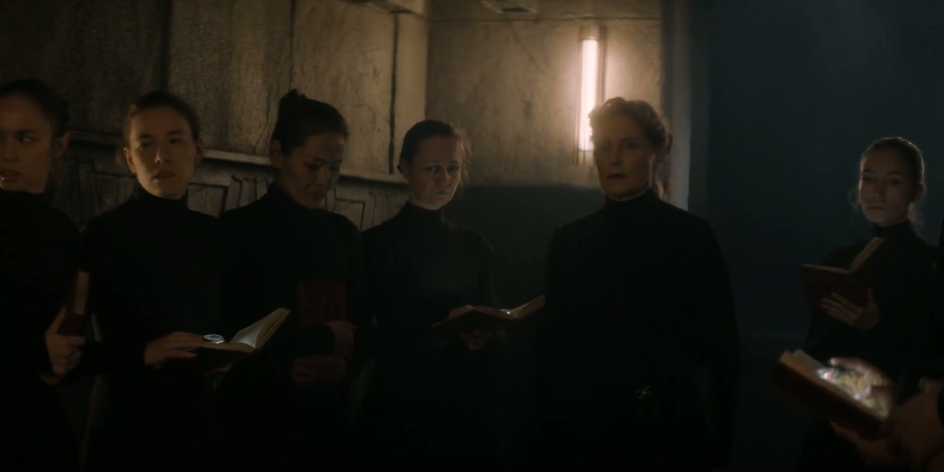 "(recitation continues) I'm here,Mother Superior." - Dune: Prophecy quote