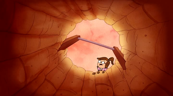 Rigby! Rigby, you have fifteen seconds to get up here and do a pull up ...