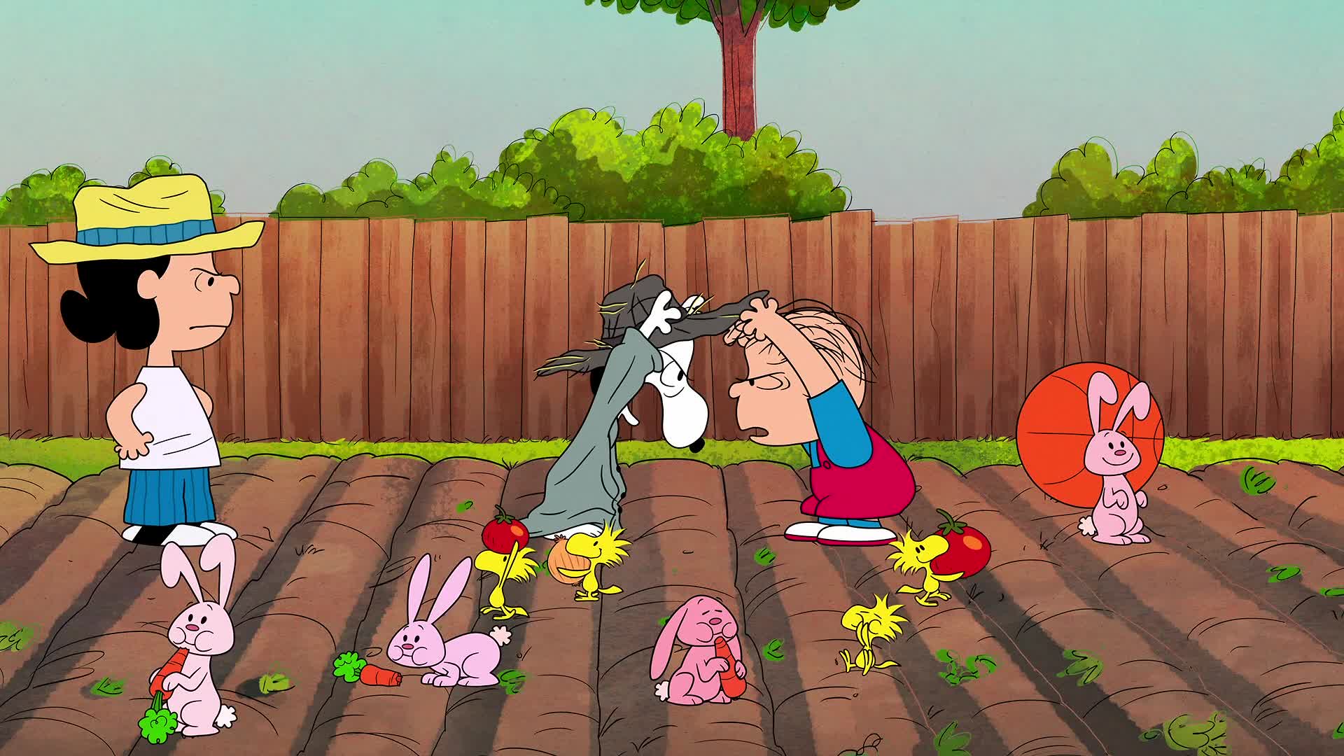 Snoopy! You are supposed to be scaring awaythose wild animals. They're ...