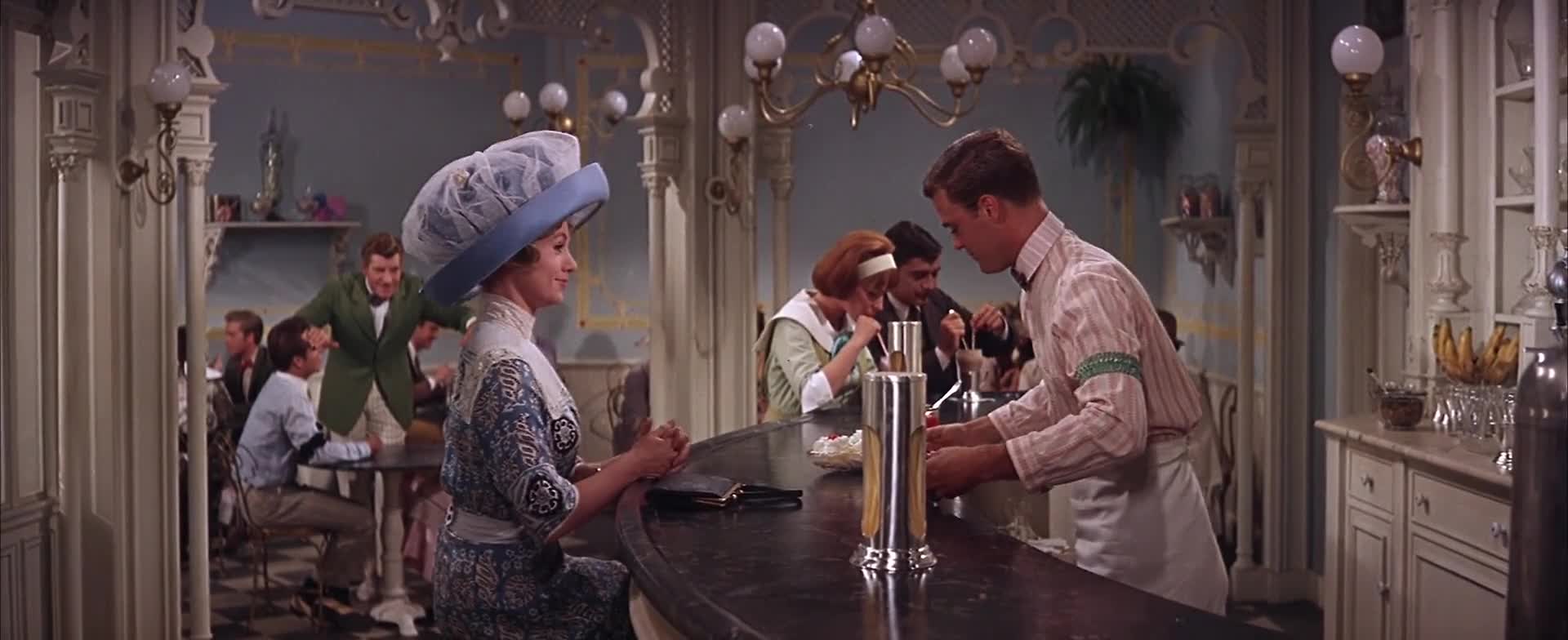 -Strawberry phosphate, please.-Right with you. - The Music Man | Clip.Cafe