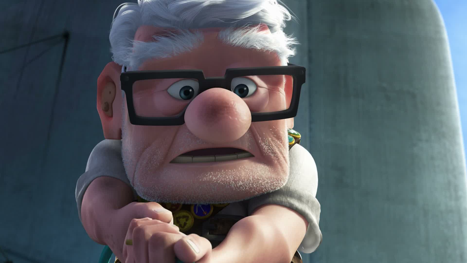 That was cool! Don't jerk aroundso much, kid. Easy, Russell. Oh, I am ...