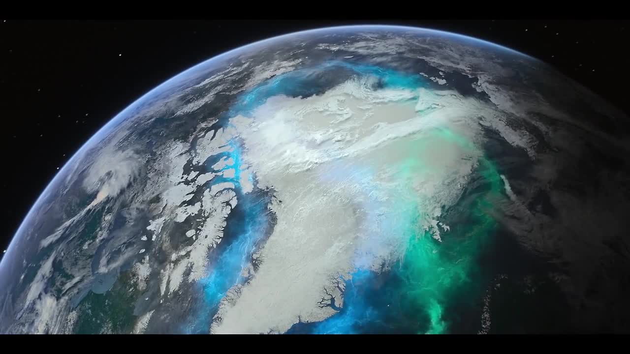 The great current continues its journeyaround the Arctic Ocean, where ...