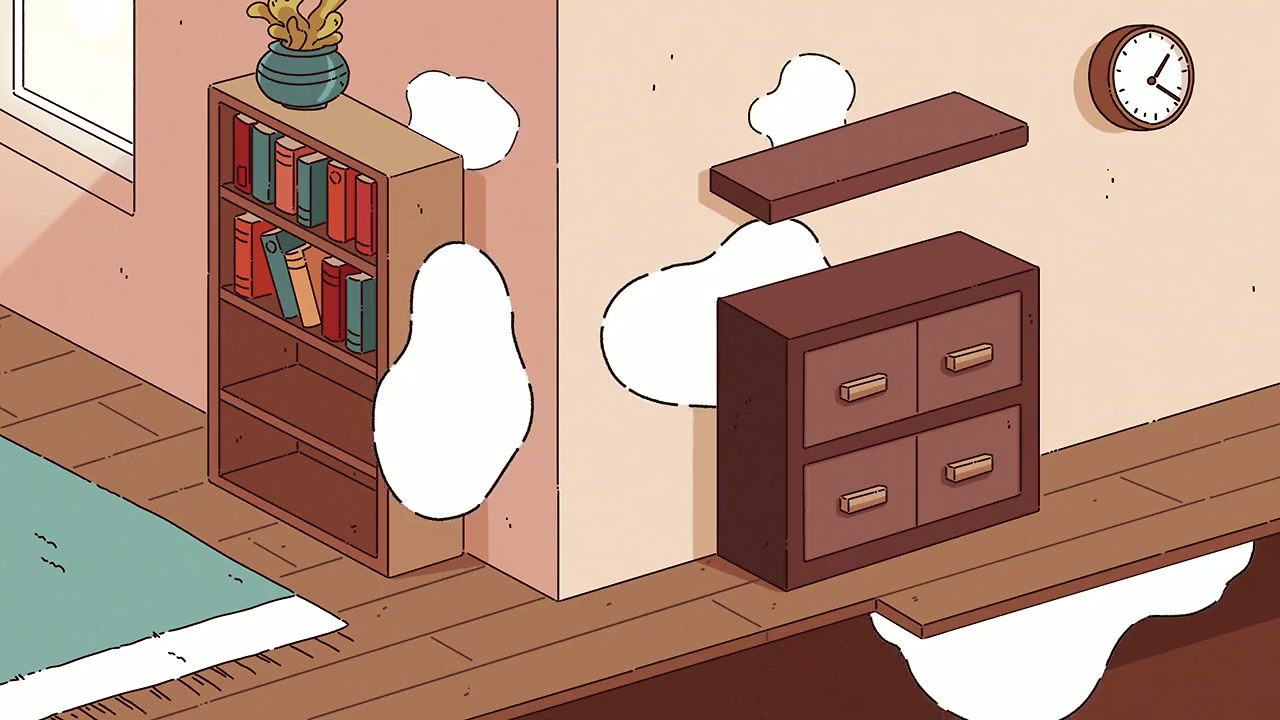 "The space behind bookcases,gaps in the floorboards, the tops of ...