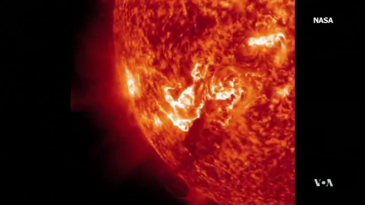 There are solar flares,that blast into space alpha particles, protons ...