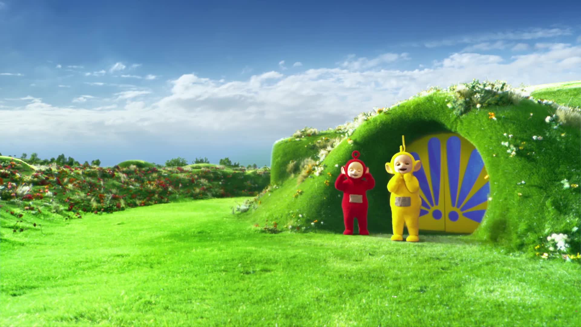 Una si Laa-Laa. -Panalo!-Si Laa-Laa ang panalo! Yay, Laa-Laa! Laa-Laa ...