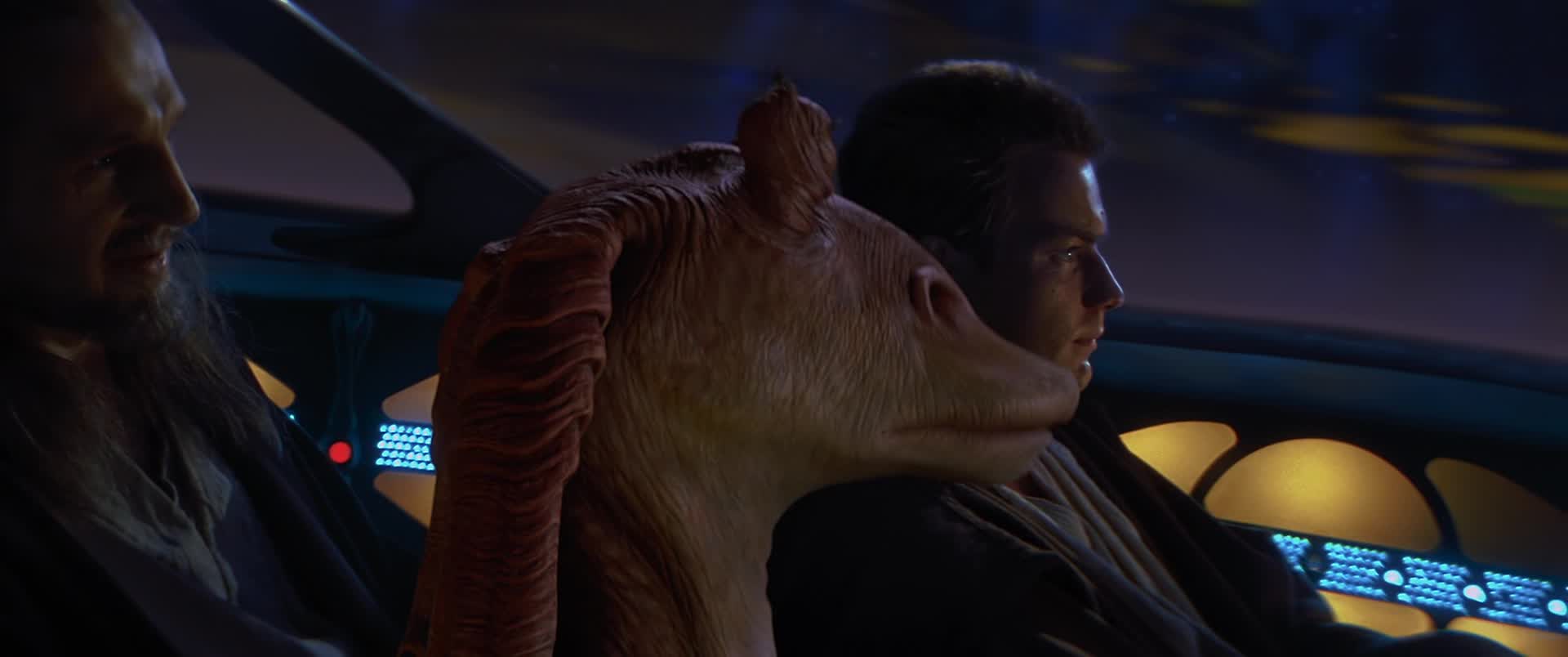 "Where wesa goin? Don't worry. The Force will guide us. Ohh, maxi big ...