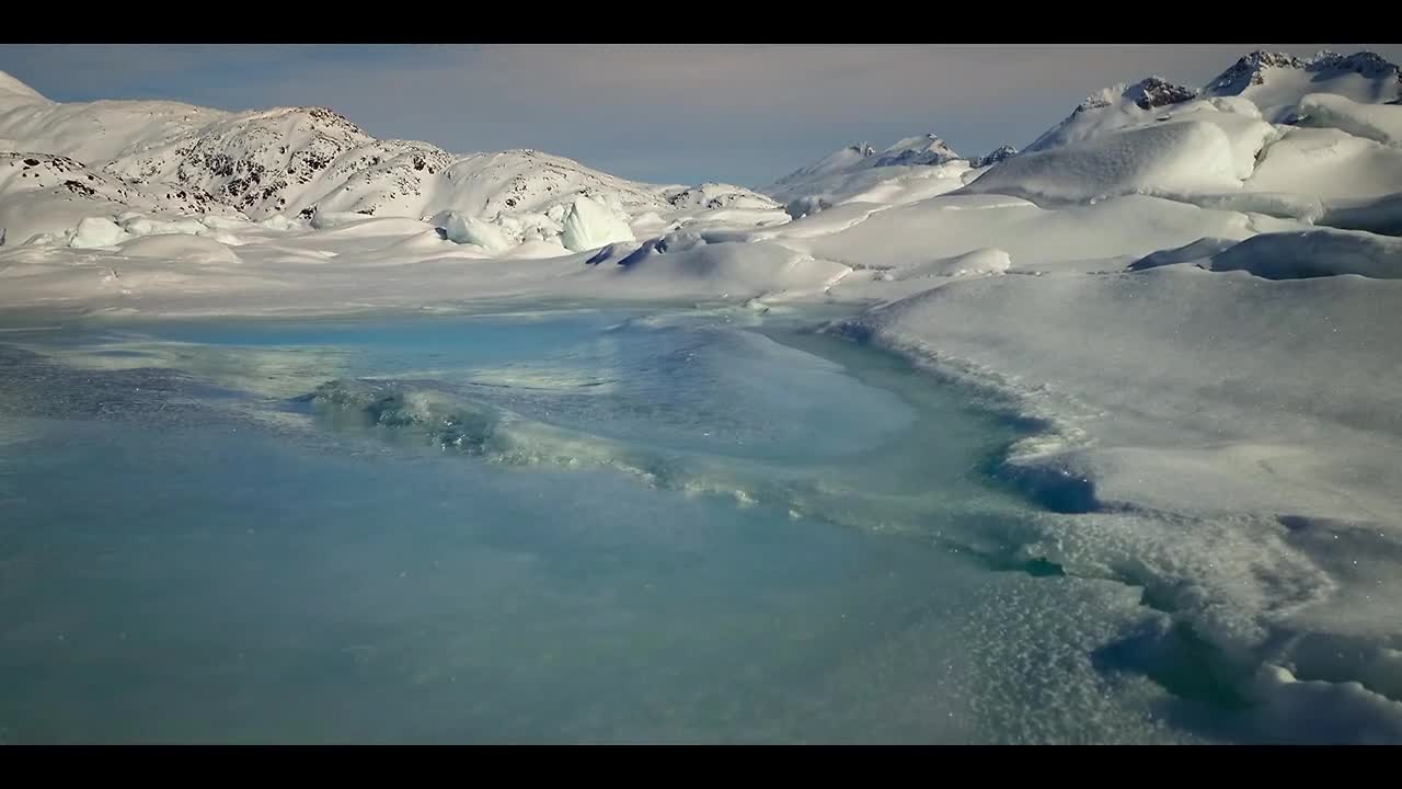 Wind and currentfracture and pile up the ice, creating frozen pinnacles ...