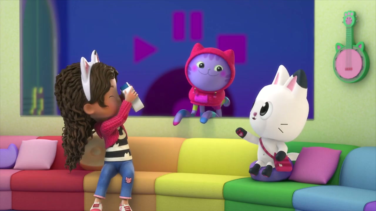 You got to say, "Cheesy-cat!" Cheesy-cat! - Gabby's Dollhouse | Clip.Cafe