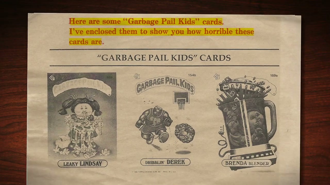 You know, hereare these gross cards of kids farting and blowing upand ...