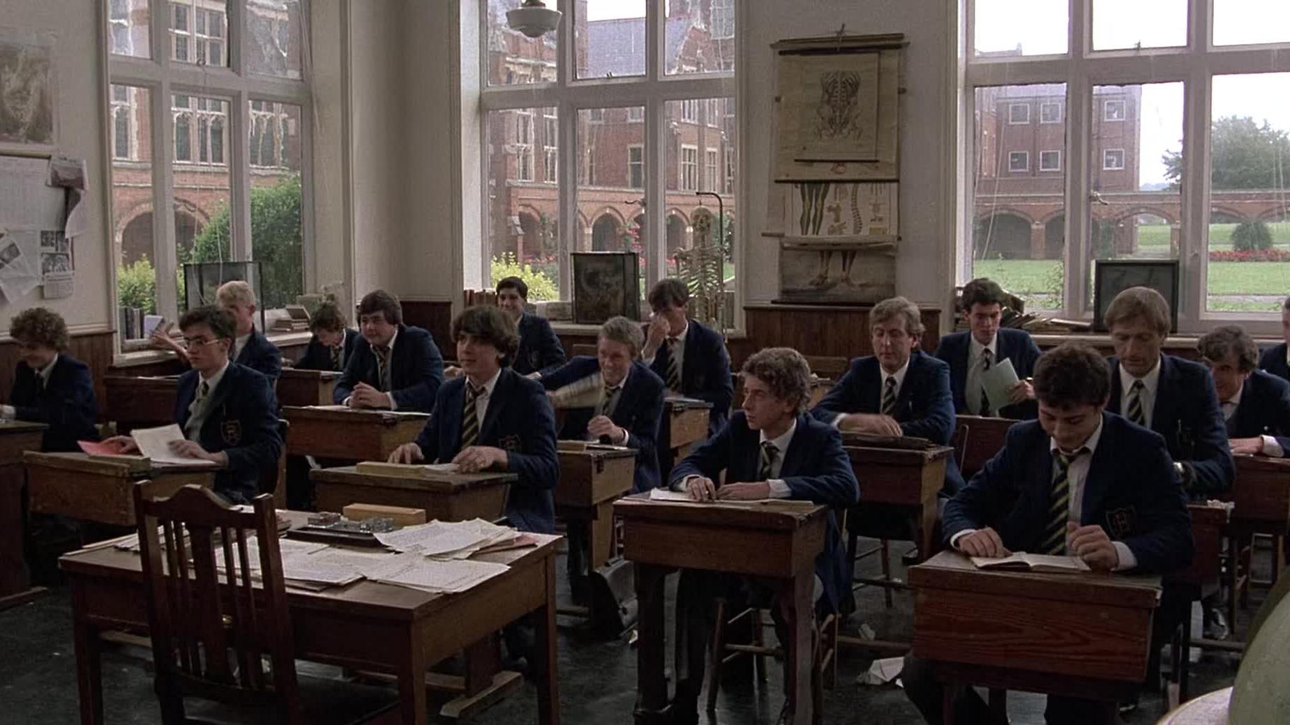 All right, settle down. Settle down... Now, before I begin the lesson ...
