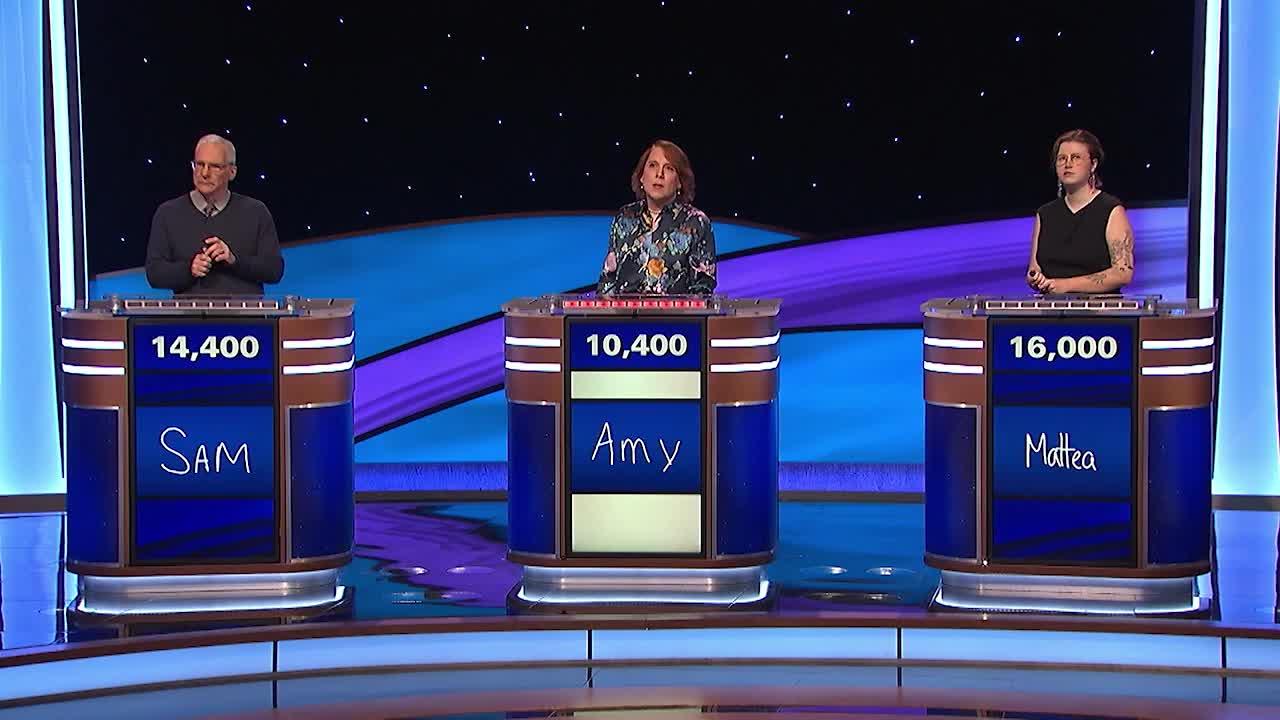 Amy.- What's "Vanity Fair"? - Good.- Colonial America, 800. - Jeopardy ...