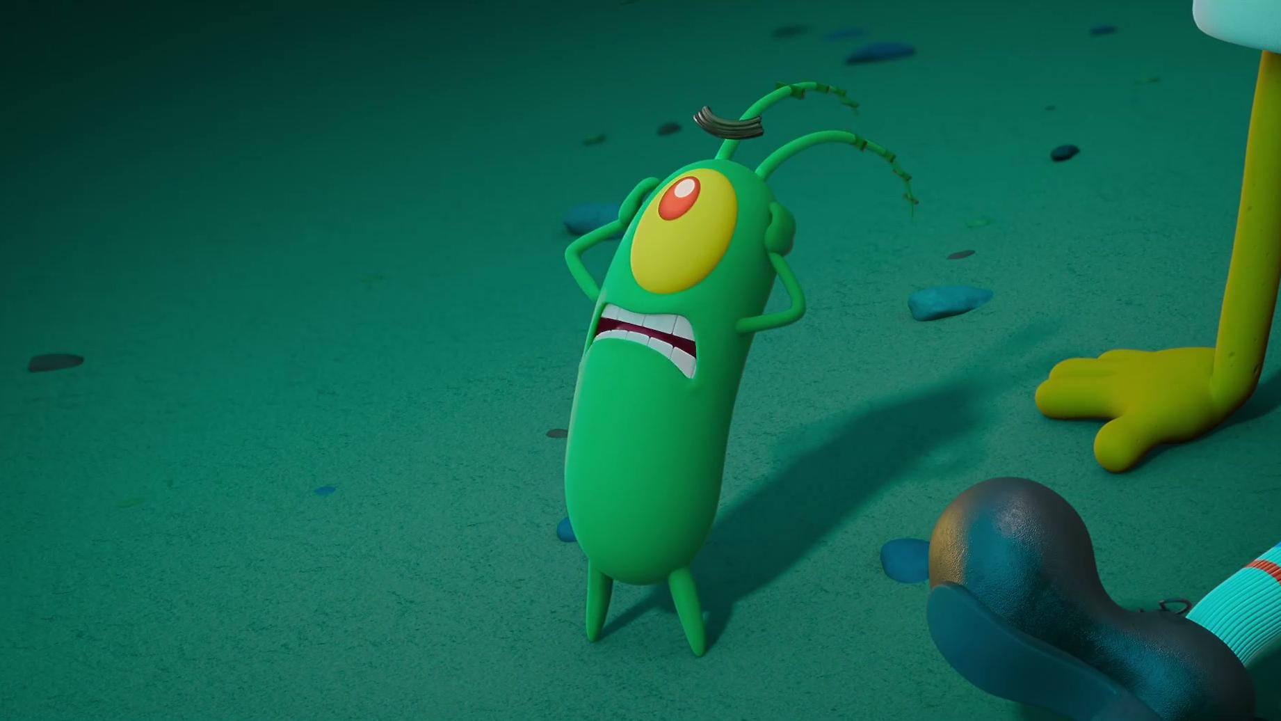Aw, the widdle green mancan count! Let me introduce myself. - Plankton ...