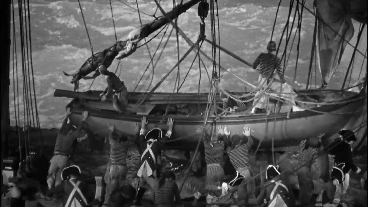 "Captain Bligh, get us out of here! -Get those men out!-Aye, aye, sir ...