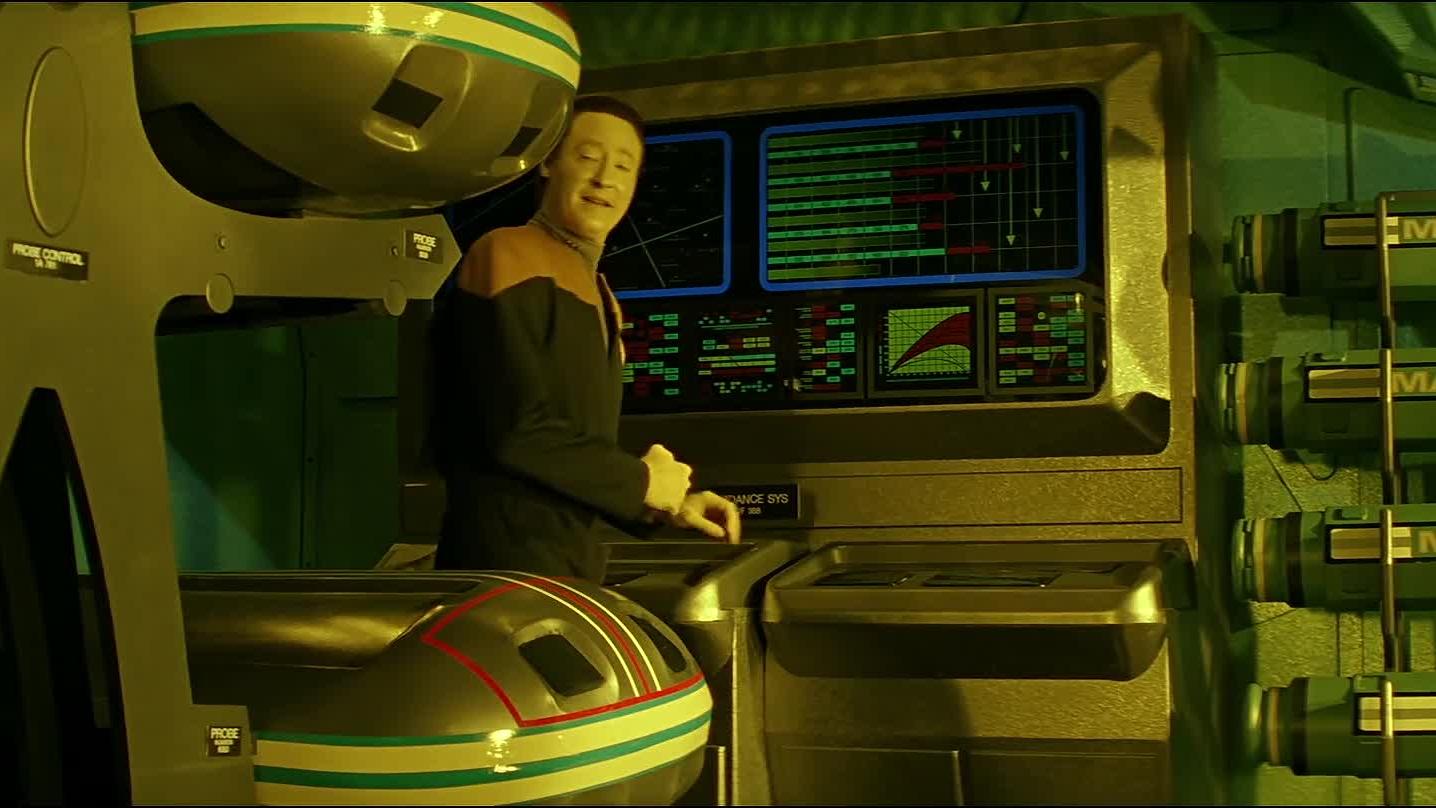 "Data, come take a look at this, will you? Have you ever seen a solar ...