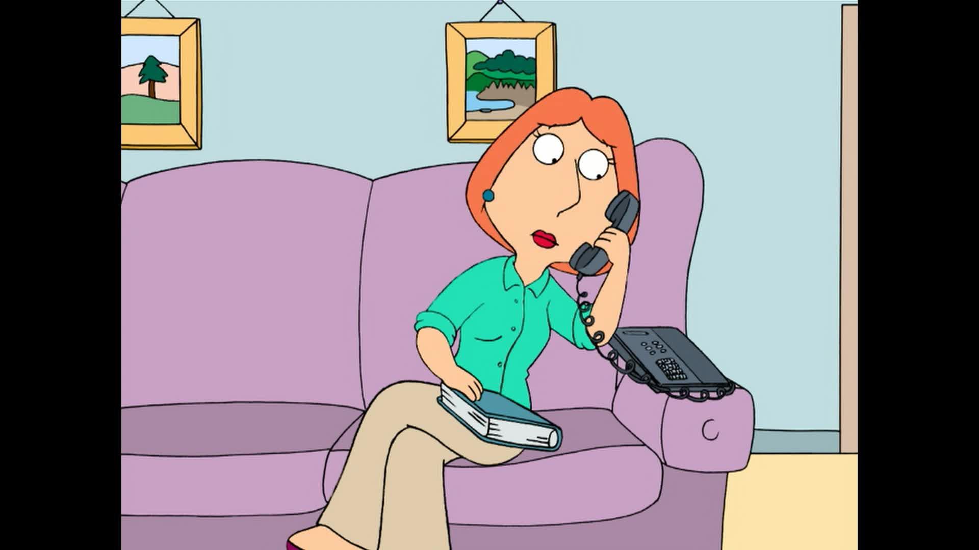 "Hello? Lois? I can't take out the garbage because they're keeping me ...