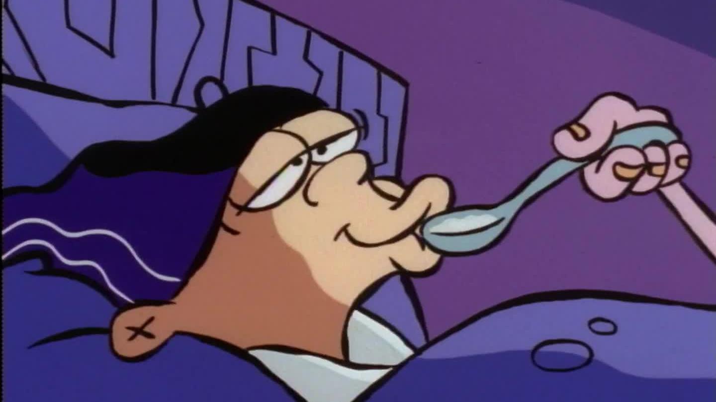"HERE'S YOUR WARM MILK. "BIOLOGYFOR THE ASTUTE." GOOD CHOICE, EDDY ...