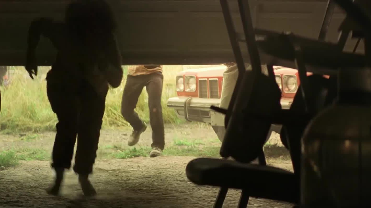"Hey, door's locked. Got a key? Where is it? We were moving too fast ...