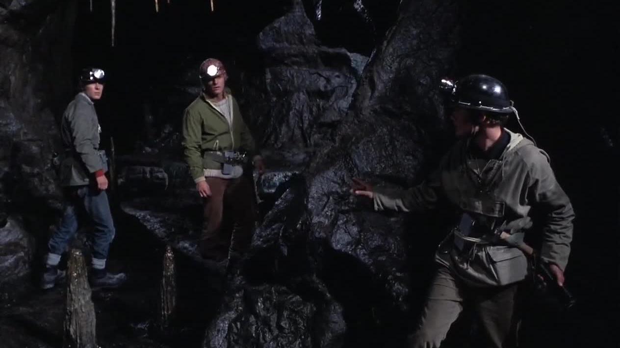 - I'm afraid it's a dead cave. - Shut up! Listen. (water splashing ...