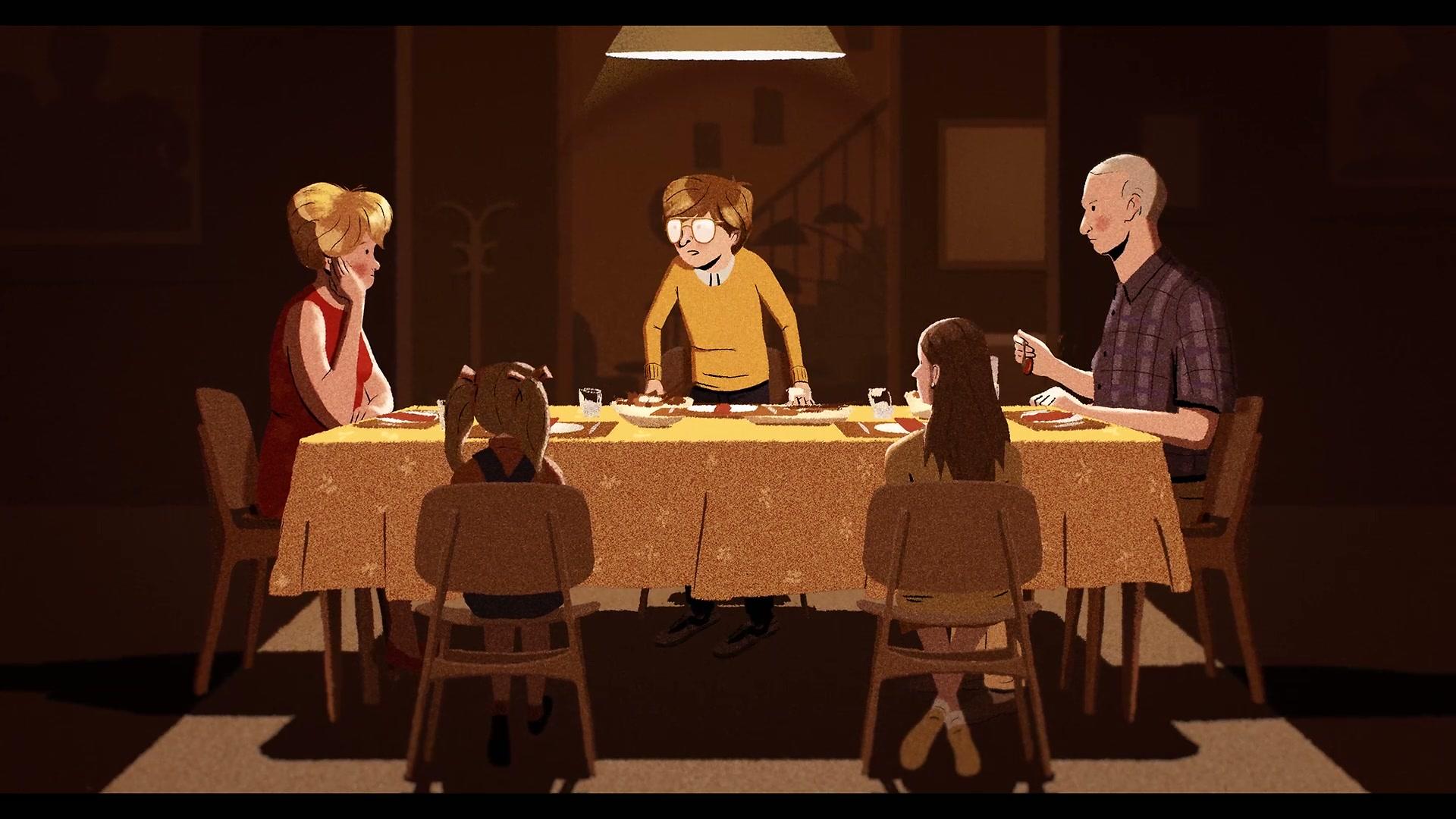 In an argument over dinner... ...Bill shouted at his motherin what he ...