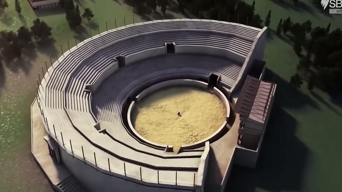 Its structure,made up of radiating walls, formed deep foundations which ...