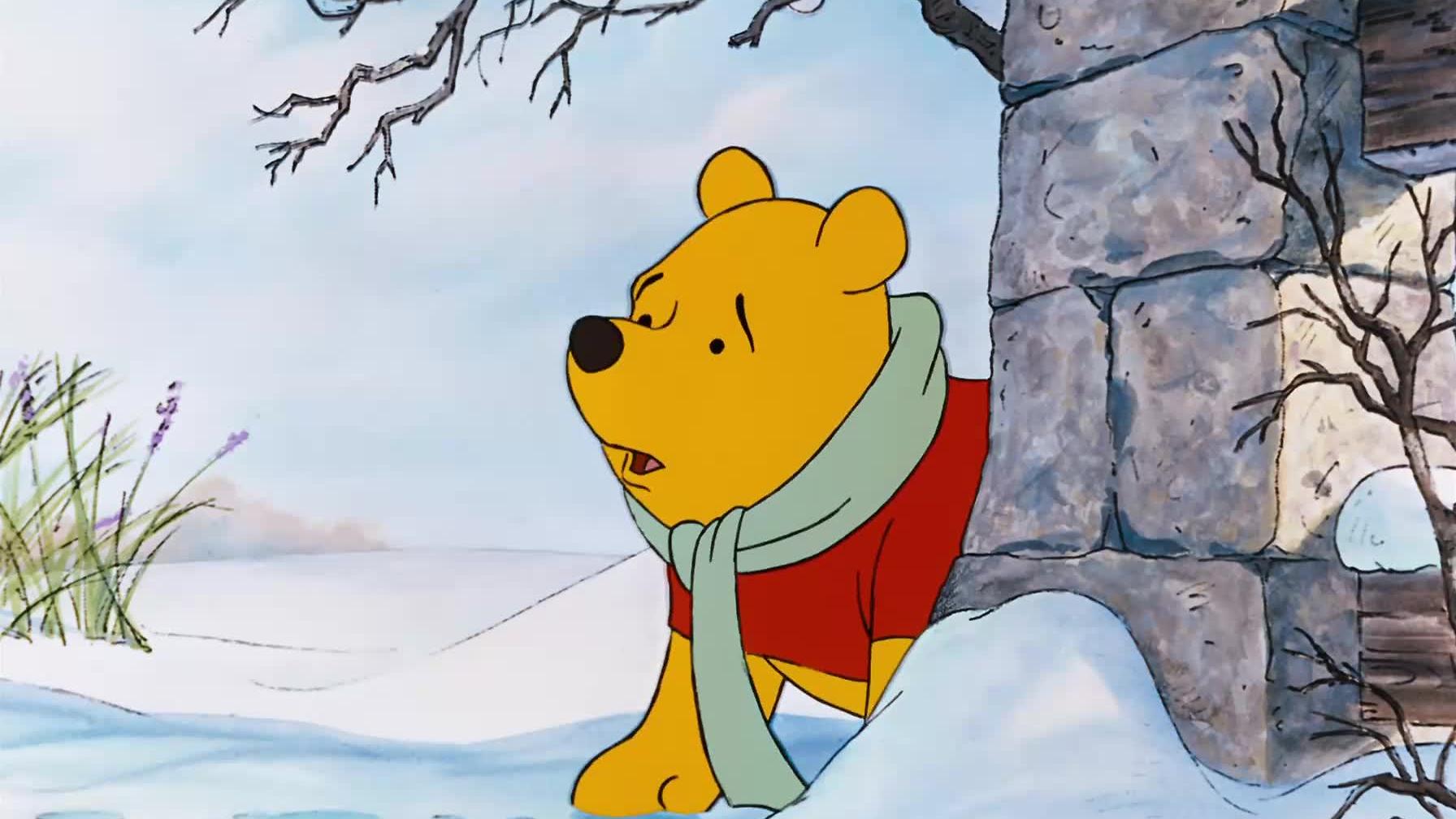 Look, look, Piglet. There's something in that tree over there. Is it ...
