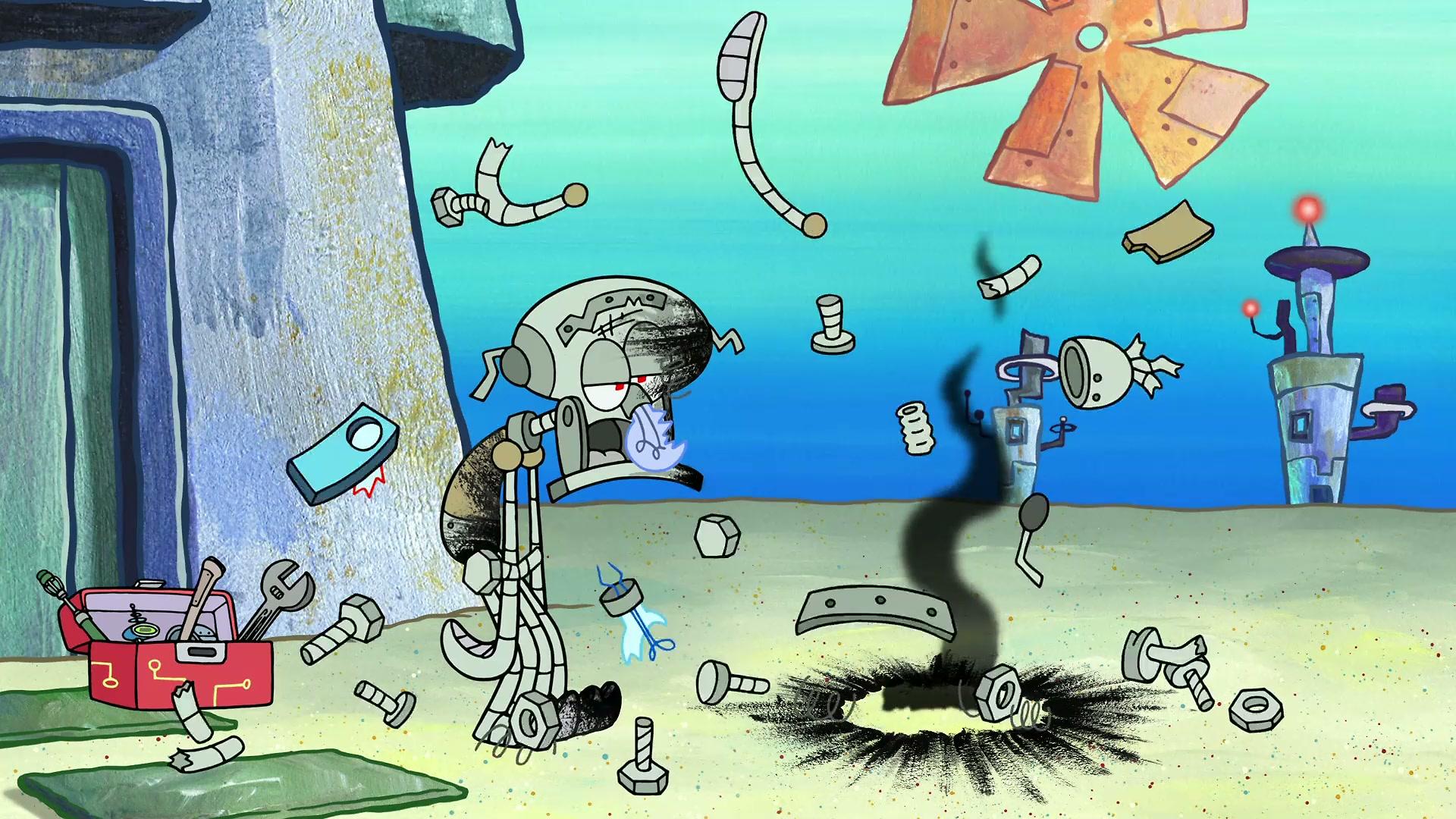 "- Ooh, take that!- Ahh!" - SpongeBob SquarePants Presents The Tidal ...