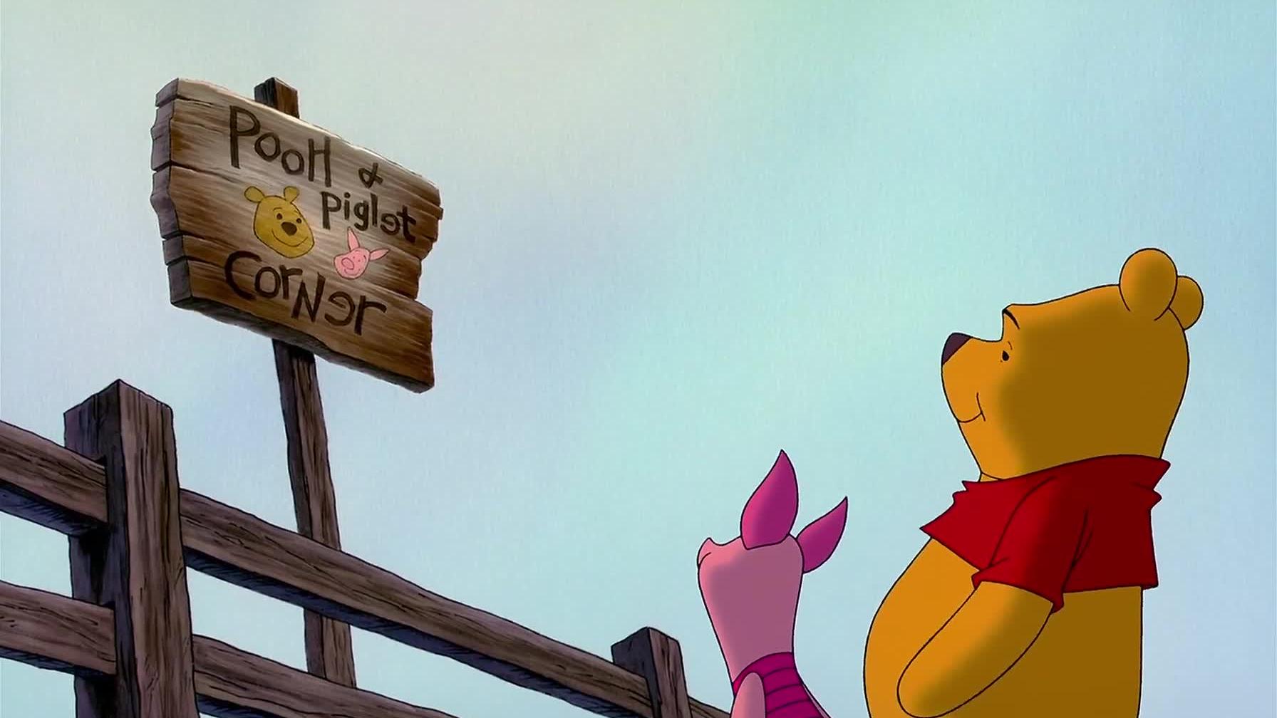 Pooh and Piglet Corner. Yes, Piglet. It's the least we could do for a ...