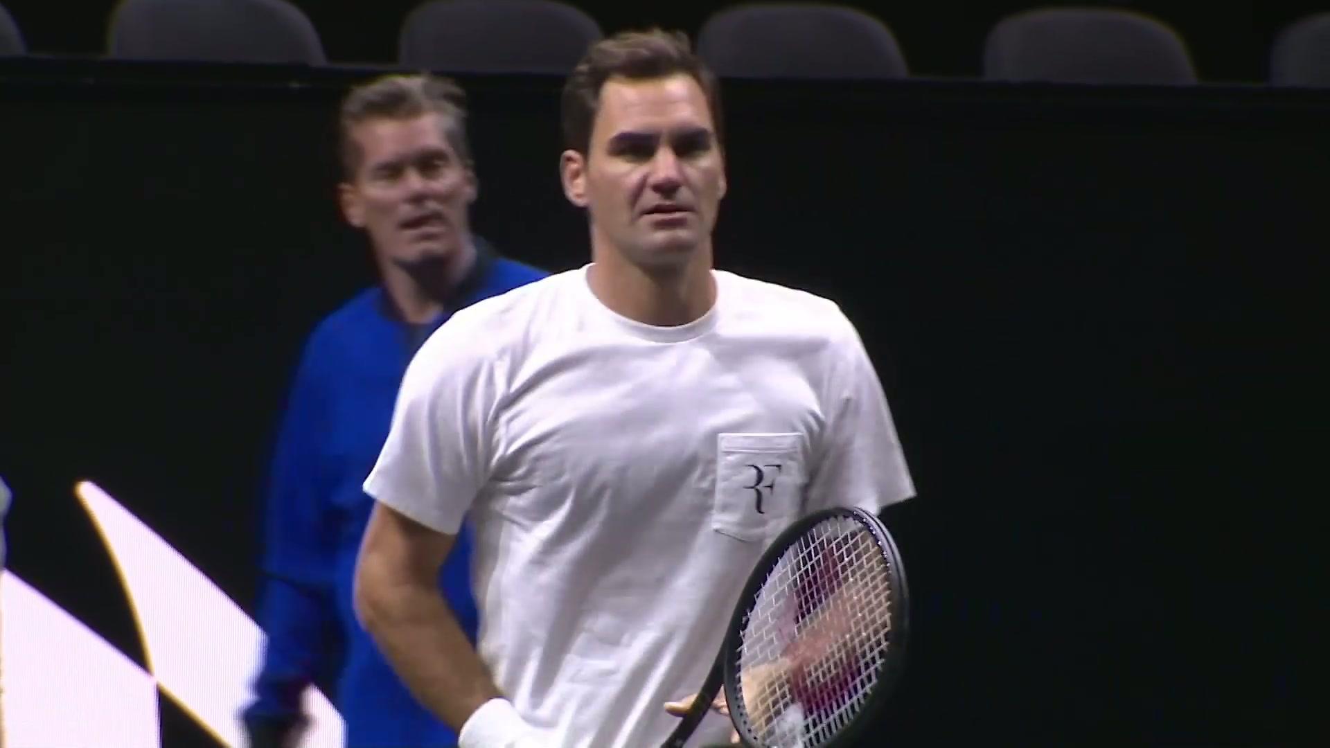 Roger Federer on acourt for a final time. - Roger Federer: A Champions ...